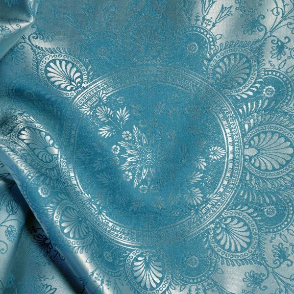 The Ultimate Luxury Silk Sheets In A Blue Medallion | ANICHINI