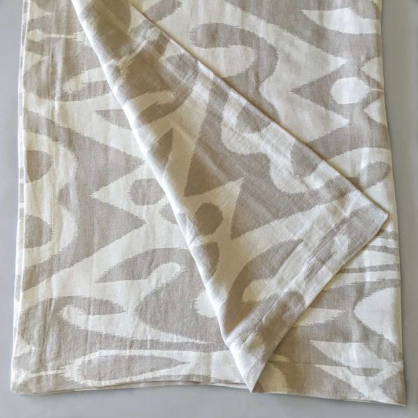 New! Tokkat Super Large Ikat Linen Throws | ANICHINI Luxury Decor